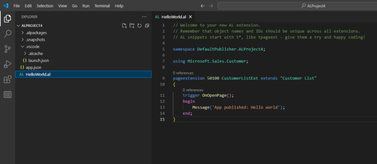 Dynamics 365 Business Central: เริ่มต้นสร้าง AL Project ง่ายๆ ใน D365BC ...